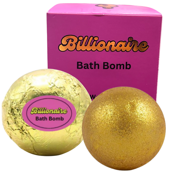 Gold Billionaire Bath Bomb, Lavender Scented, 5 oz, Surprise Prize Wor ...